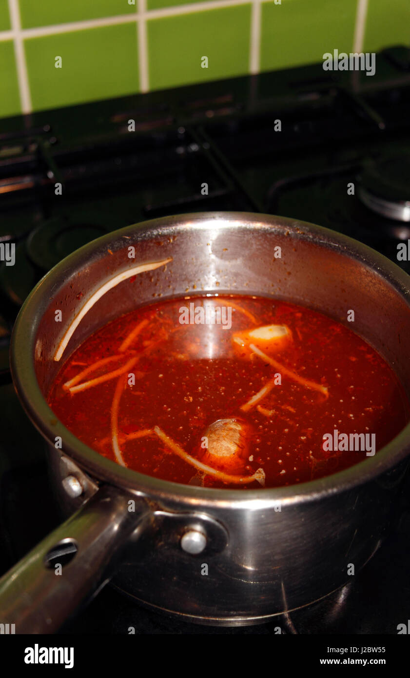 Korean food cooking on a hob Stock Photo - Alamy