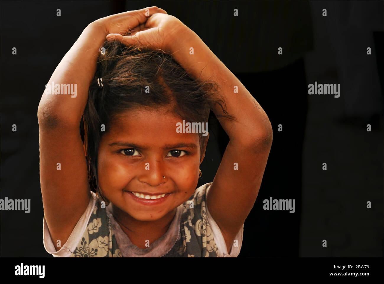 Portrait of an Indian Girl Child Stock Photo - Alamy