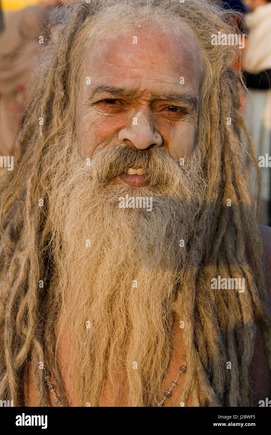 Sadhu with dreadlocked hair Stock Photo - Alamy