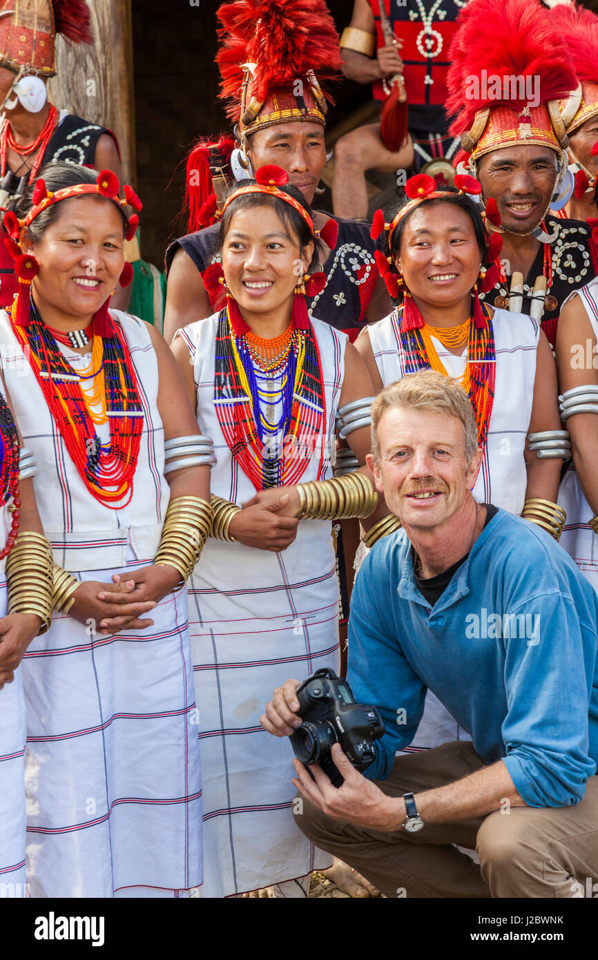 Naga Tribe with Photographer, Nagaland, North East India Stock Photo ...