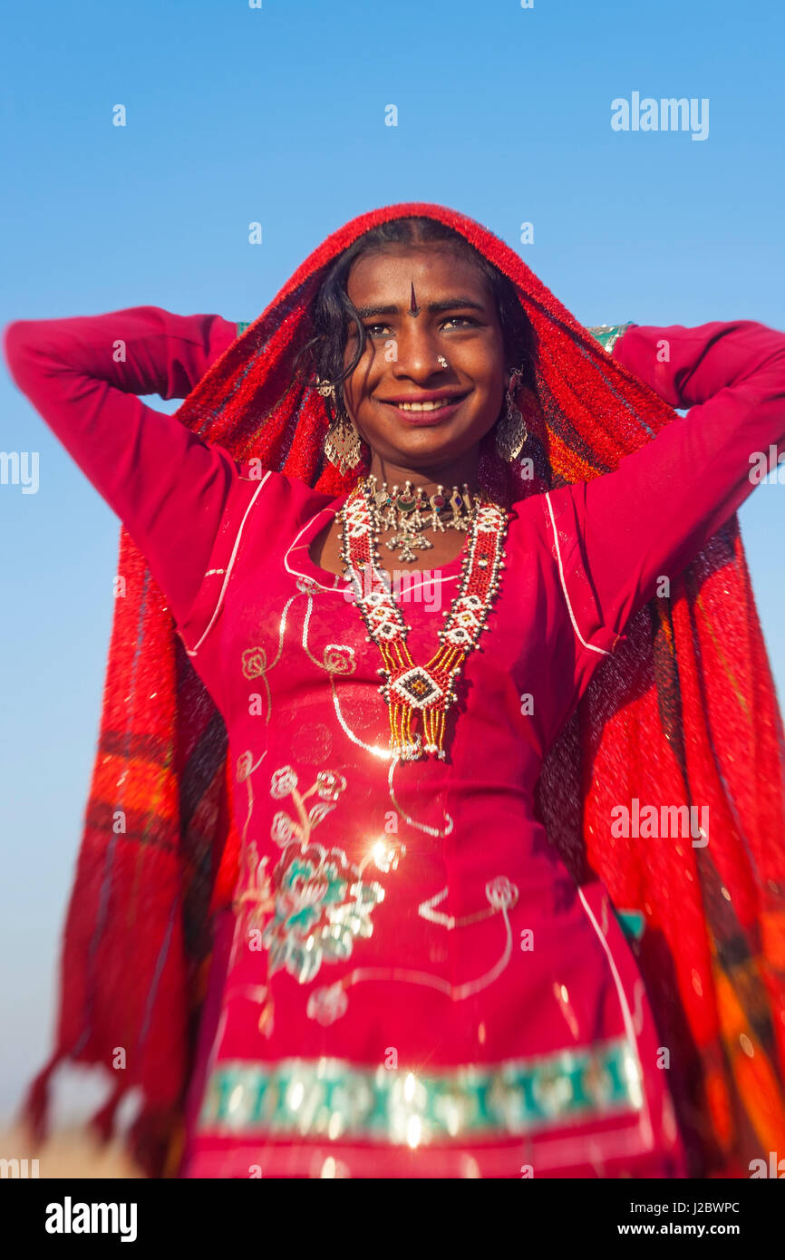 Indian woman, Pushkar, Rajasthan State, India Stock Photo - Alamy