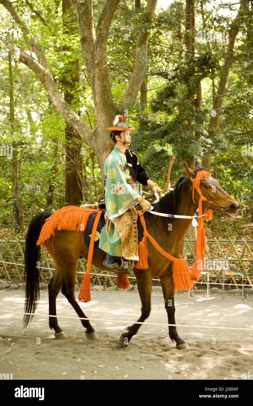 Japan, Honshu island, Kanagawa Prefecture, Kamakura, mounted archer ...