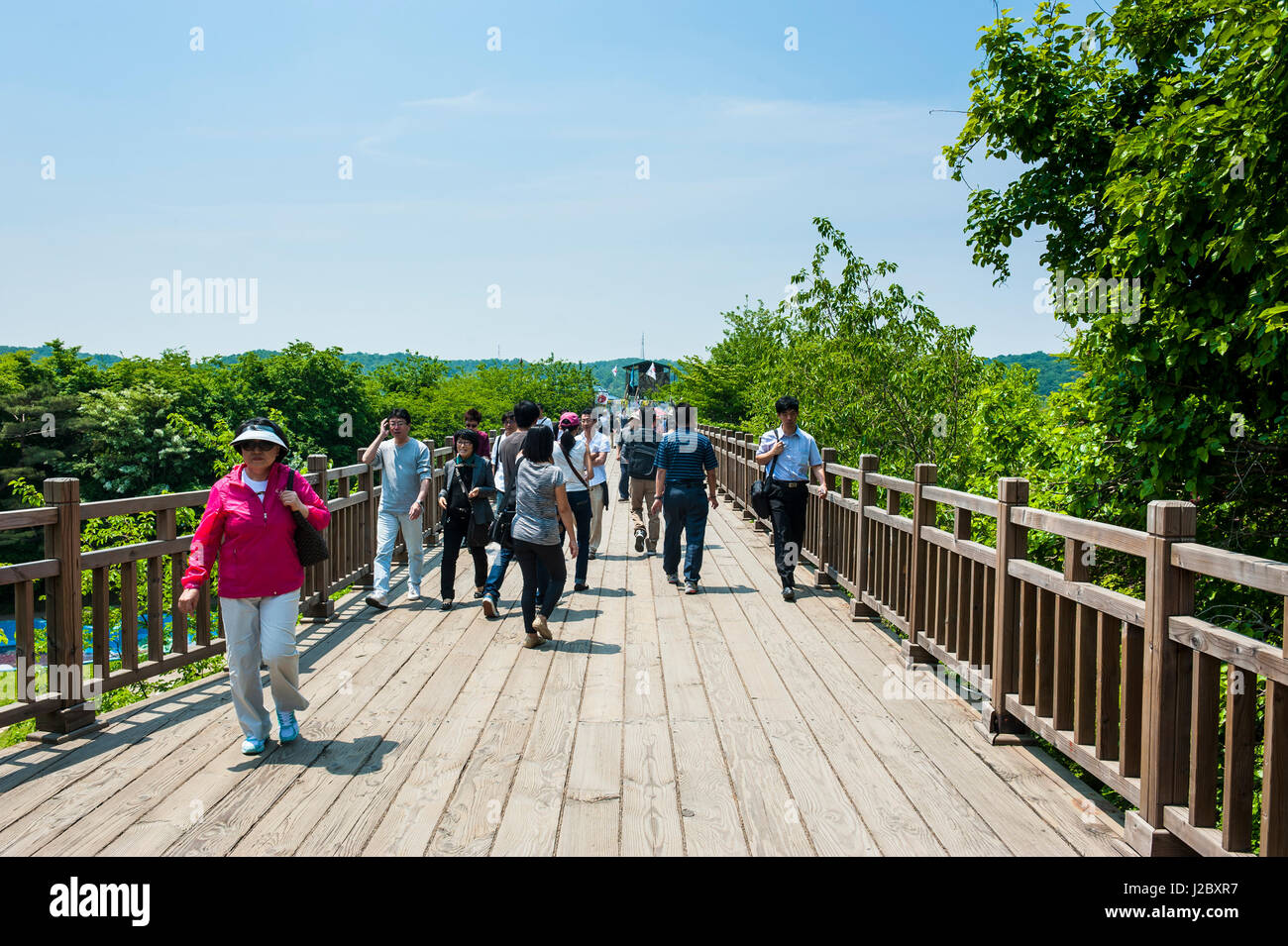 High security border between South and North Korea, Panmunjom, South ...