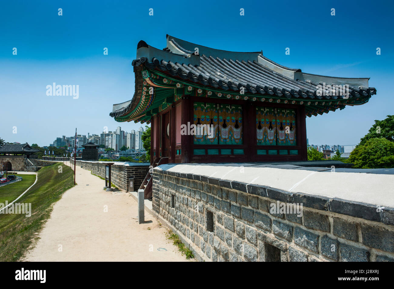 Huge stone walls around the Unesco World Heritage Site the fortress of ...