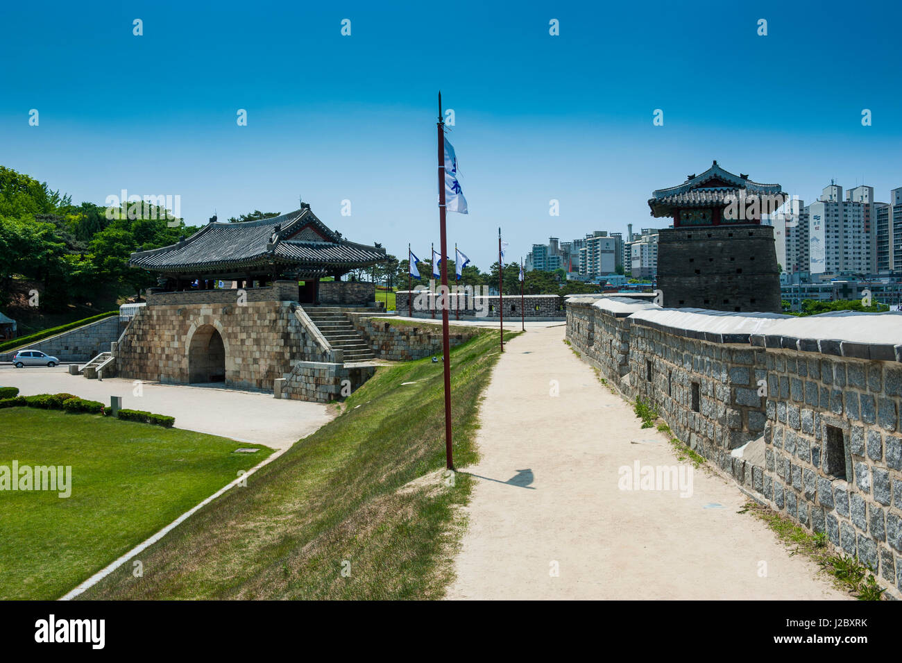 Huge stone walls around the Unesco World Heritage Site the fortress of ...