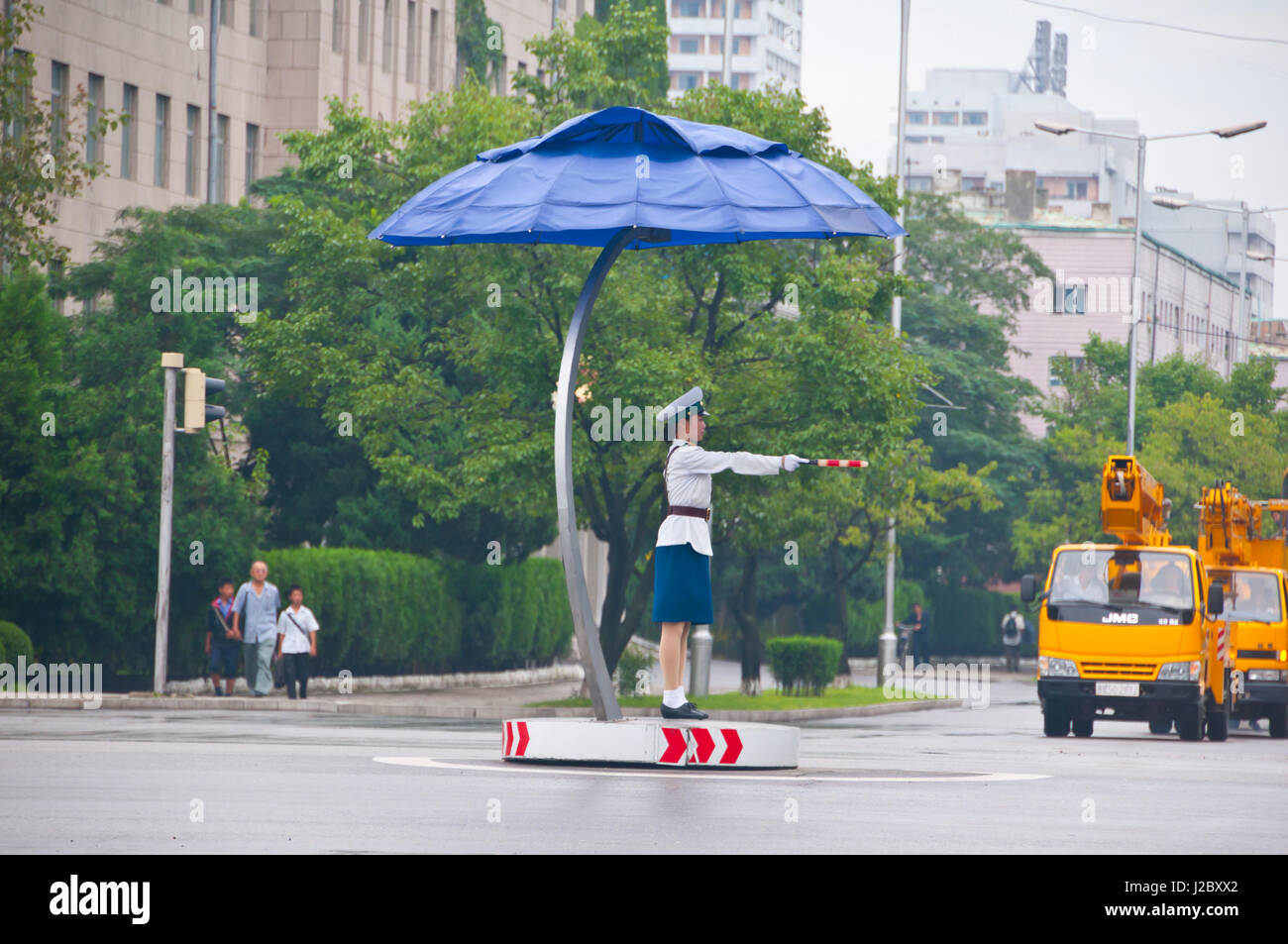 Pyongyang street woman hi-res stock photography and images - Alamy