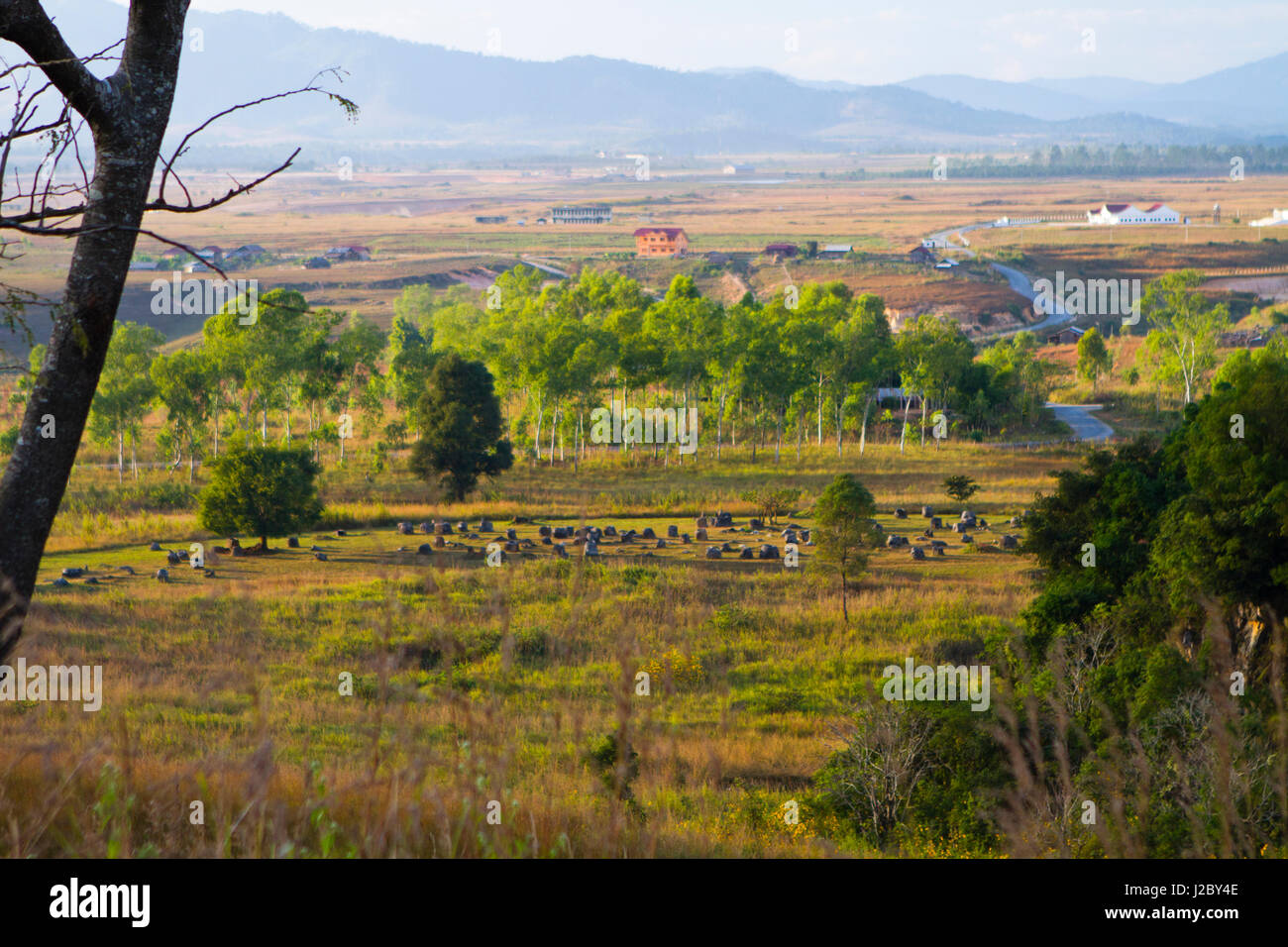 The Phonsavan Plain of Jars in Laos. This is site one Stock Photo - Alamy