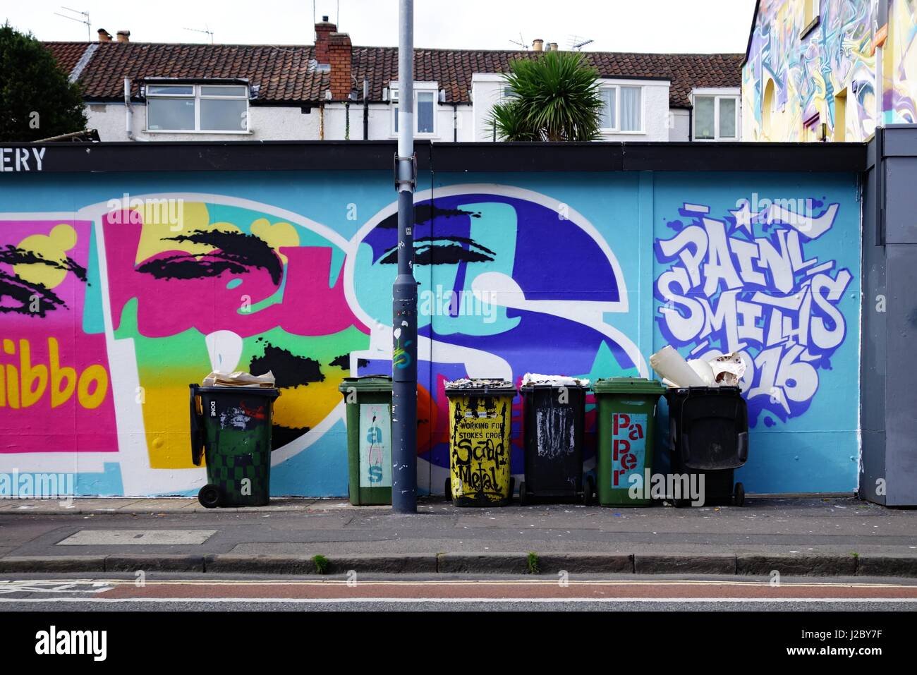 graffiti and wall art in Bath Somerst UK Stock Photo - Alamy
