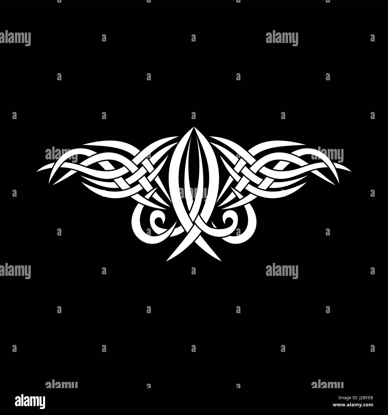 Gothic and tattoo marks. Christian symbols. The wings of the Holy ...