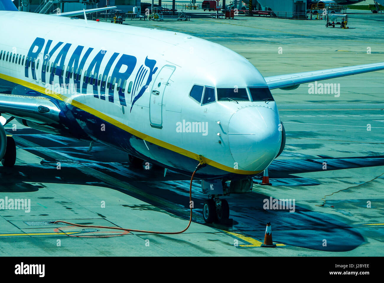 Ryanair Beoing 737 aicraft at Stansted airport Stock Photo - Alamy