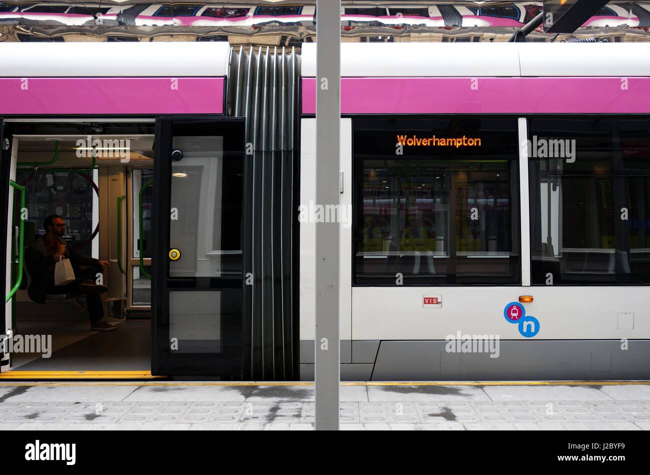 new tram system in Birmingham city centre Stock Photo - Alamy