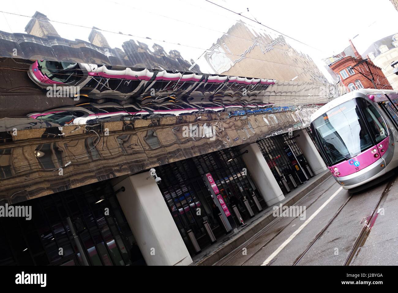 new tram system in Birmingham city centre Stock Photo - Alamy