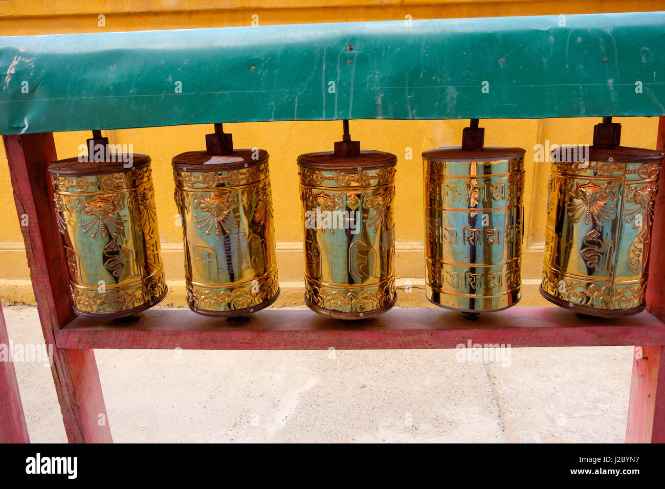 Mongolia, Ulaanbaatar, Gandantegchinlen (Gandan) Monastery. Prayer ...