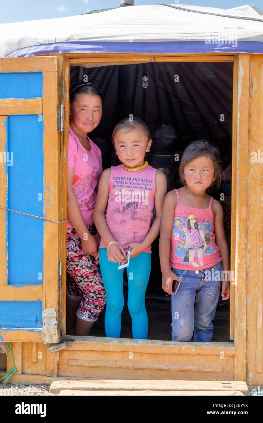 Mongolian girls yurt hi-res stock photography and images - Alamy