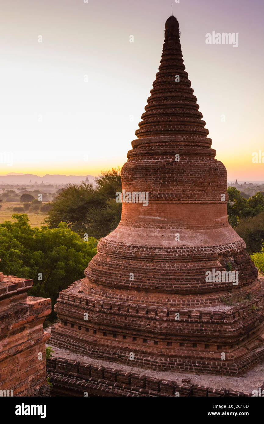 Myanmar. Bagan. Dawn over the plains of Bagan Stock Photo - Alamy
