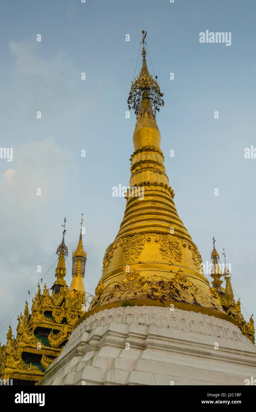Myanmar. Yangon. Shwedagon Pagoda. Detail of a small pagoda Stock Photo ...
