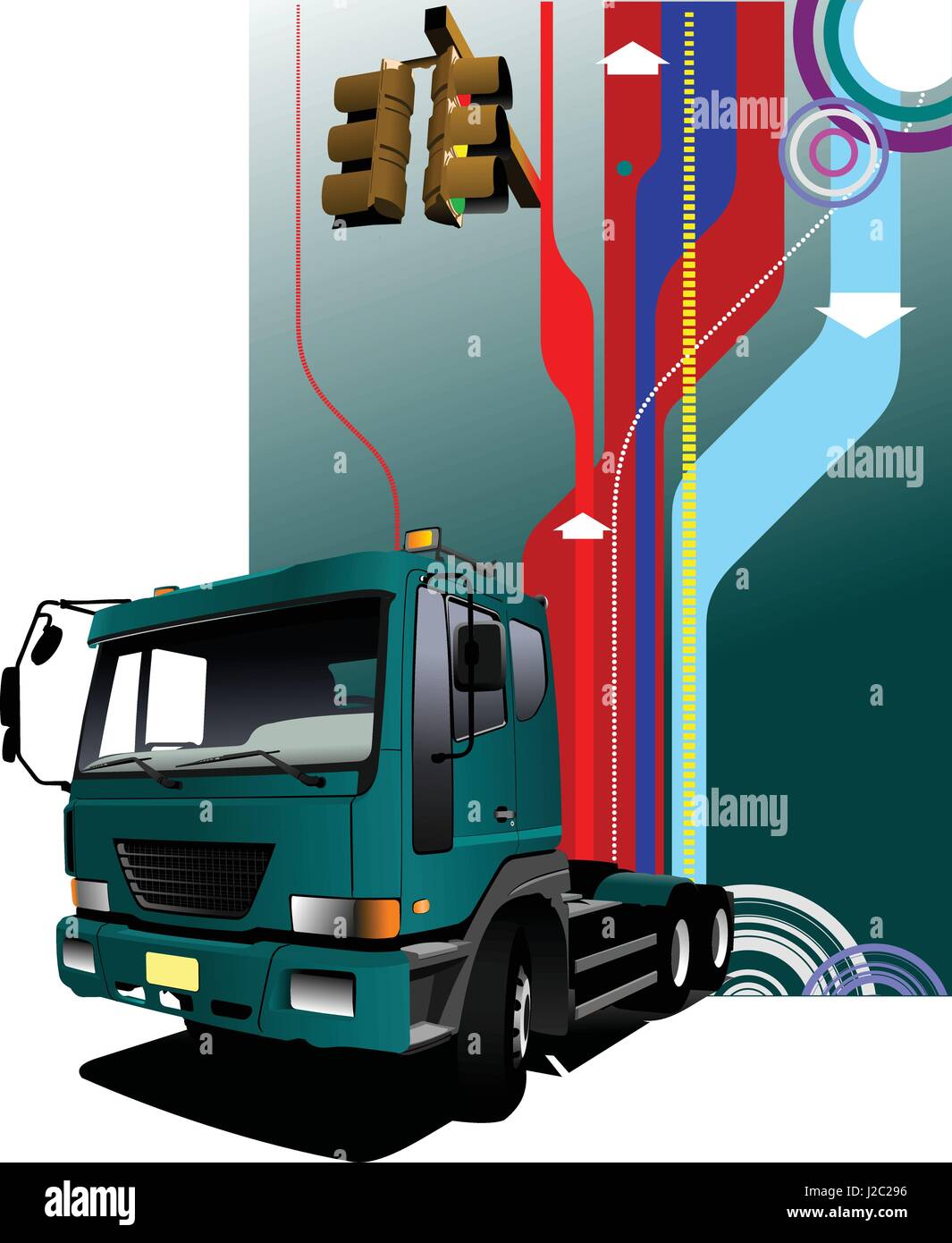 Lorry town Stock Vector Images - Alamy