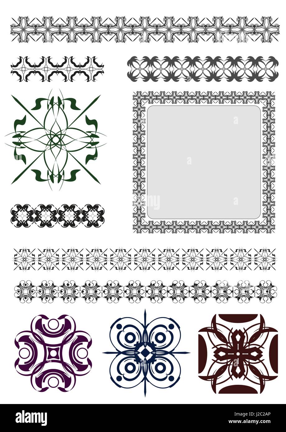 Decorative styles vector vectors Cut Out Stock Images & Pictures - Alamy