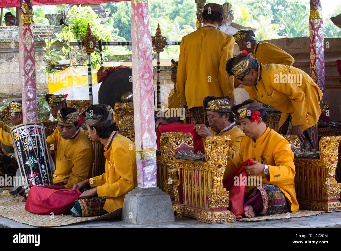 Indonesia, Bali. Gamelan is traditional Indonesian ensemble music made ...