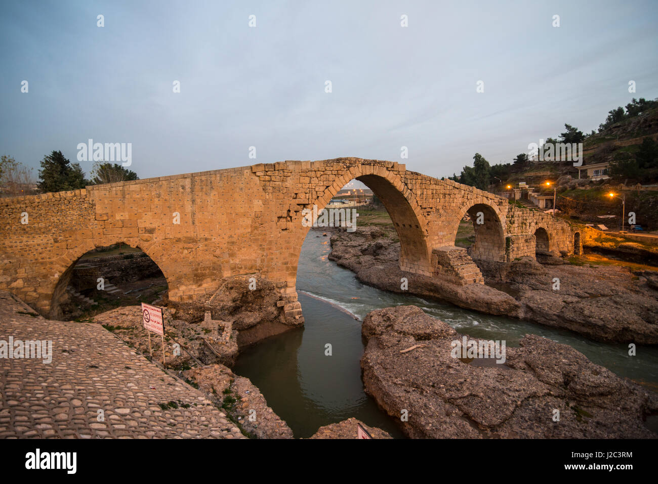 The Dalai bridge from the time of the Abbasid in Zakho on the border of ...