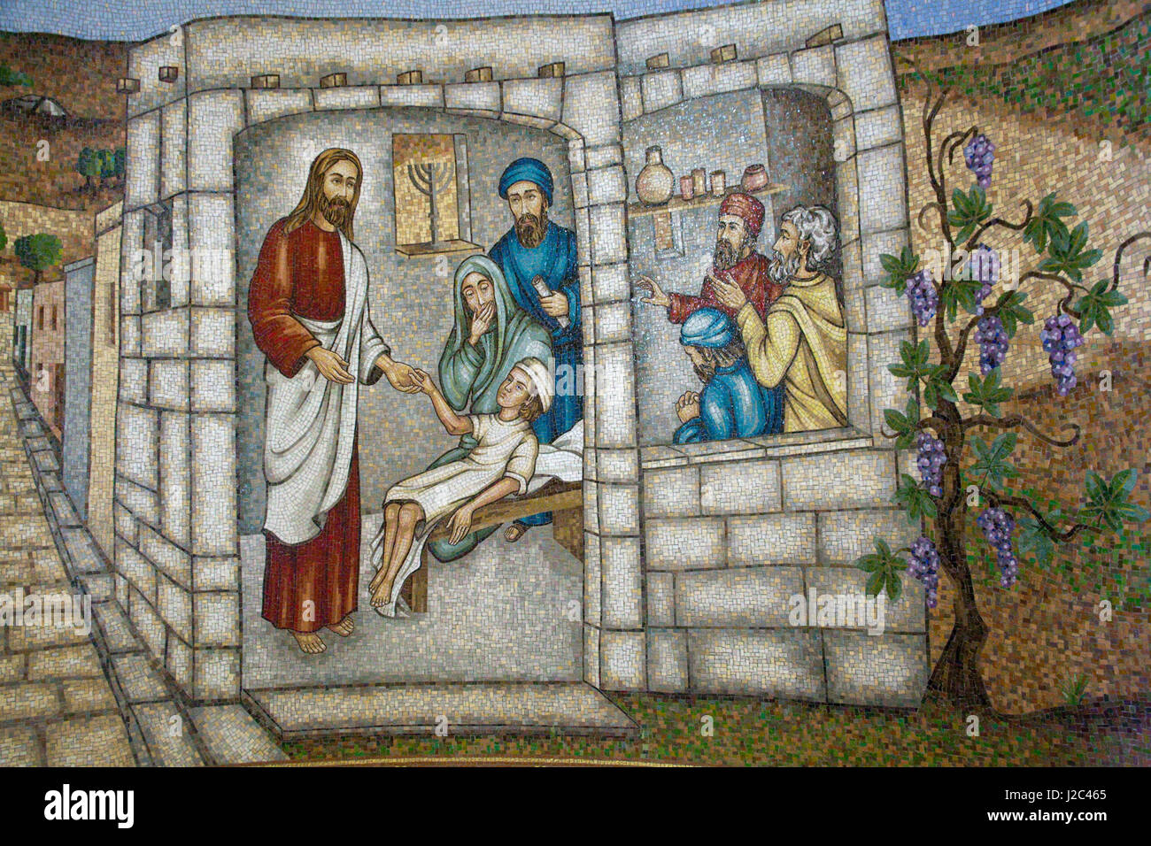 Artwork of Jesus restoring child back to life at Magdala Spirituality ...