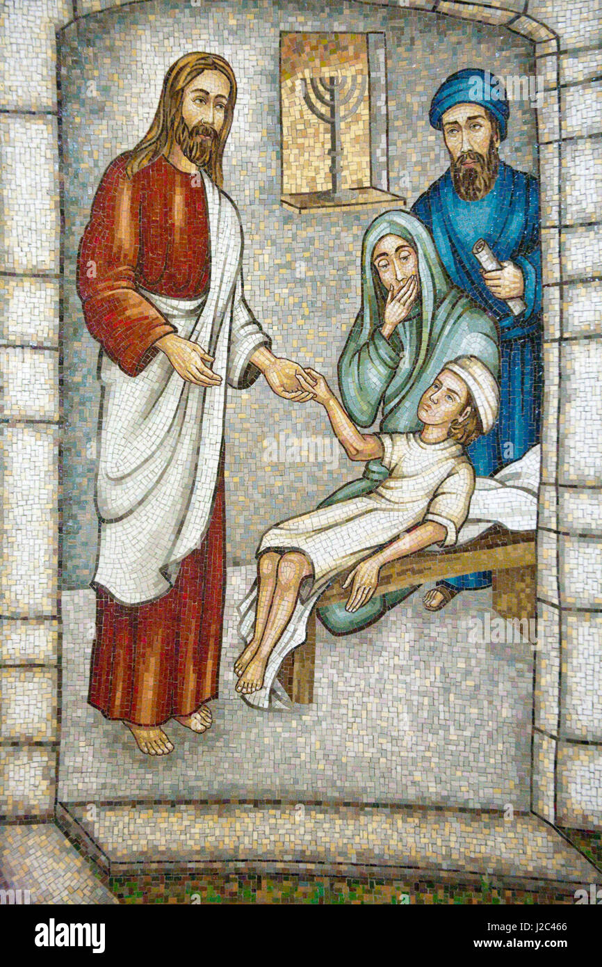 Artwork of Jesus restoring child back to life at Magdala Spirituality ...