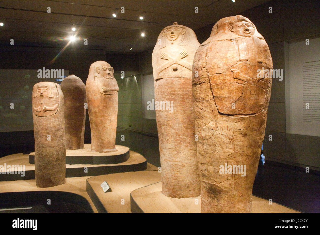 Ancient clay coffins, Israel National Museum, in Jerusalem, Israel ...