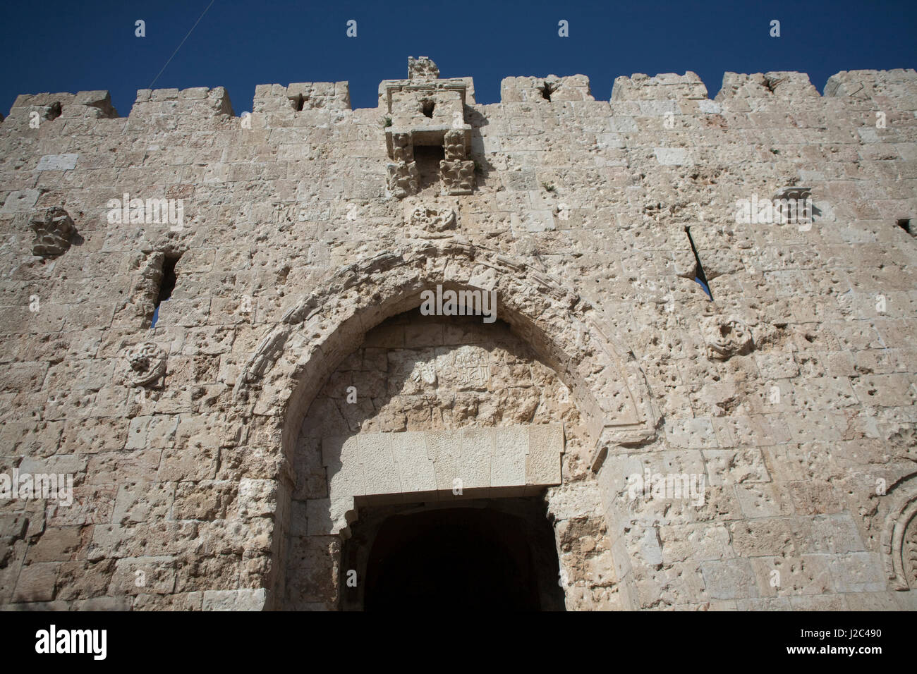 Jaffa Gate one of eight legendary entry gates to the walled Holy City ...