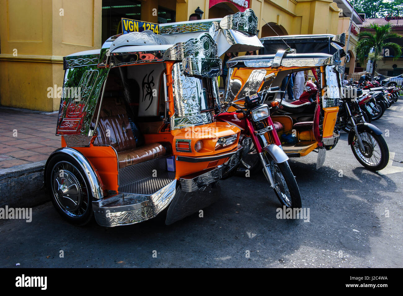 Moto rickshaws, Unesco World Heritage Site, Vigan, Northern Luzon ...