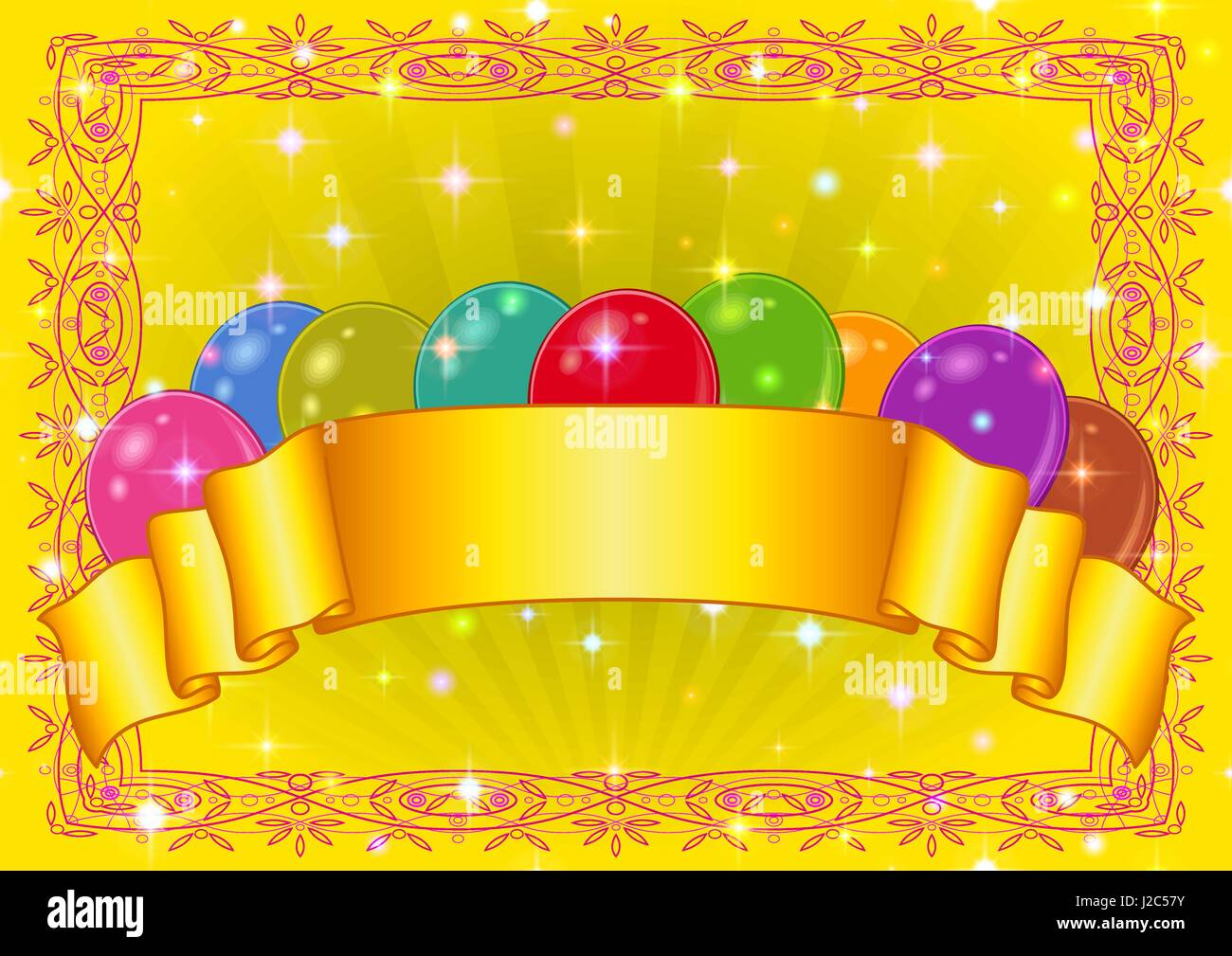 Bright yellow rectangle border Stock Vector Images - Alamy