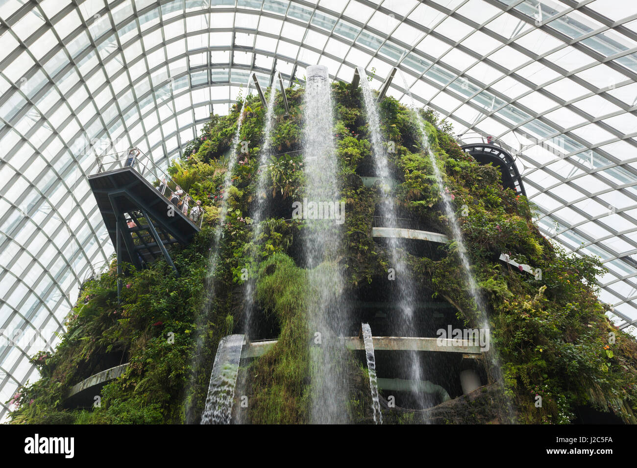 Singapore, Gardens By The Bay, Cloud Forest indoor botanical garden ...