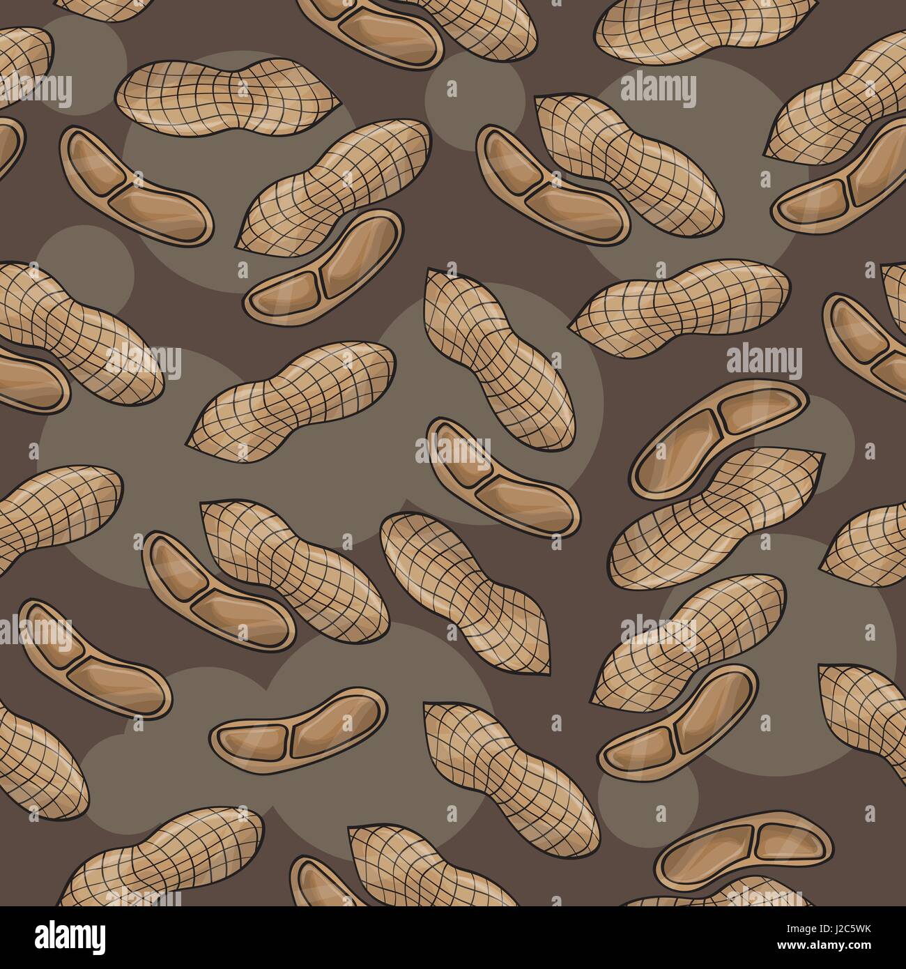 Vector seamless background of peanuts - food pattern for print Stock ...