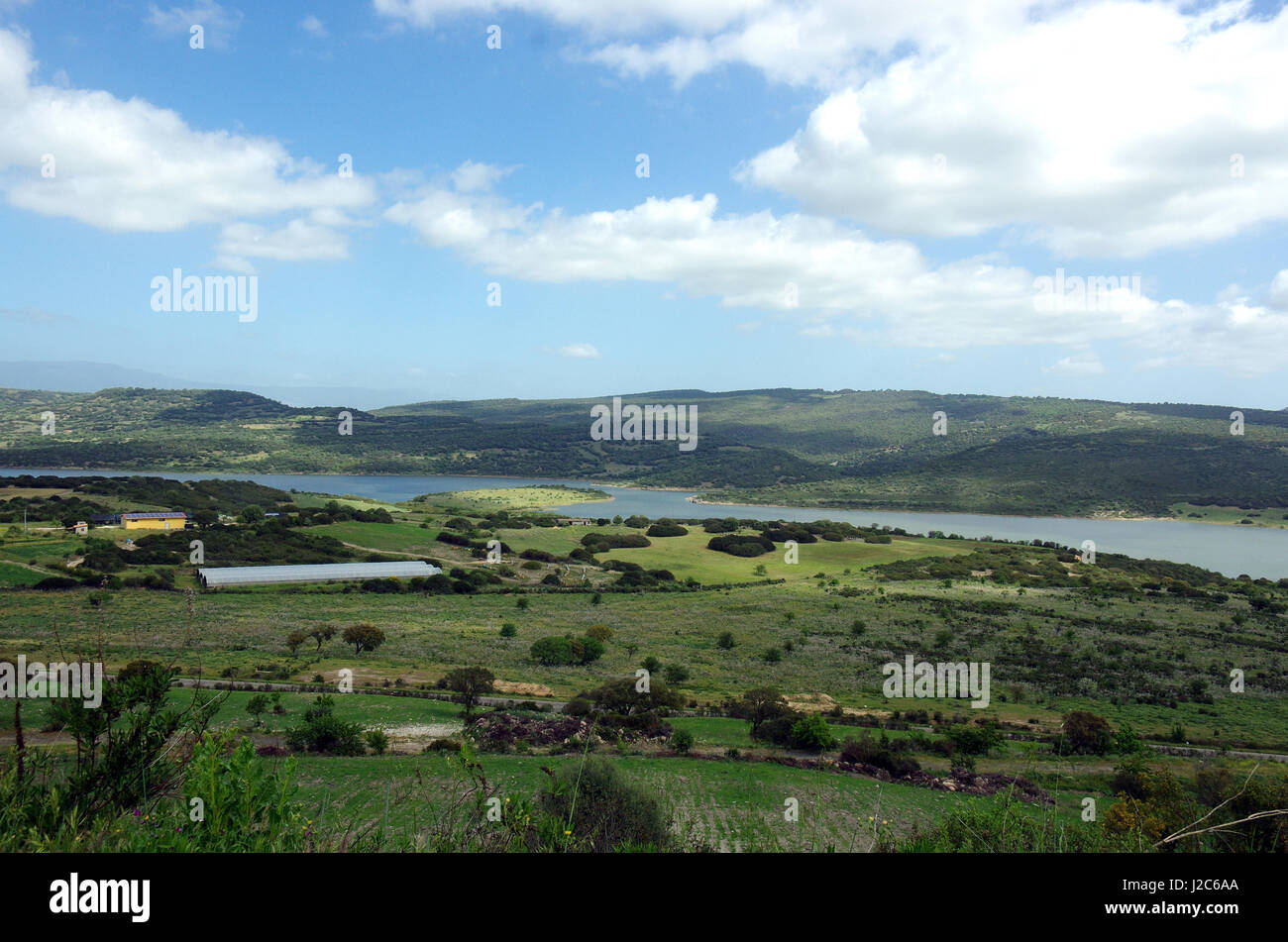 Sardinia. Omodeo lake Stock Photo - Alamy