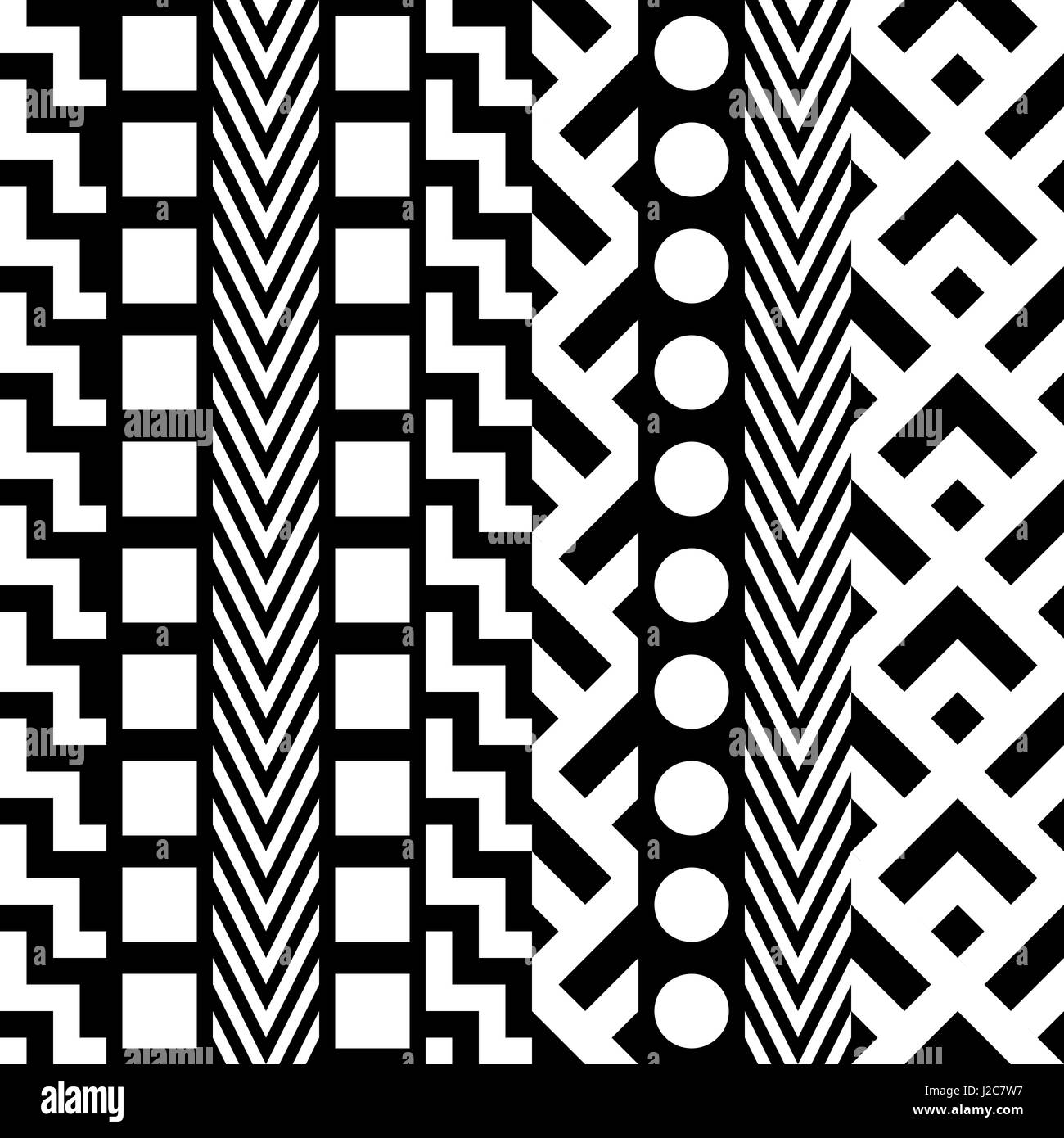 Seamless geometric pattern. Repeating ethnic ornamental design. Zigzag ...