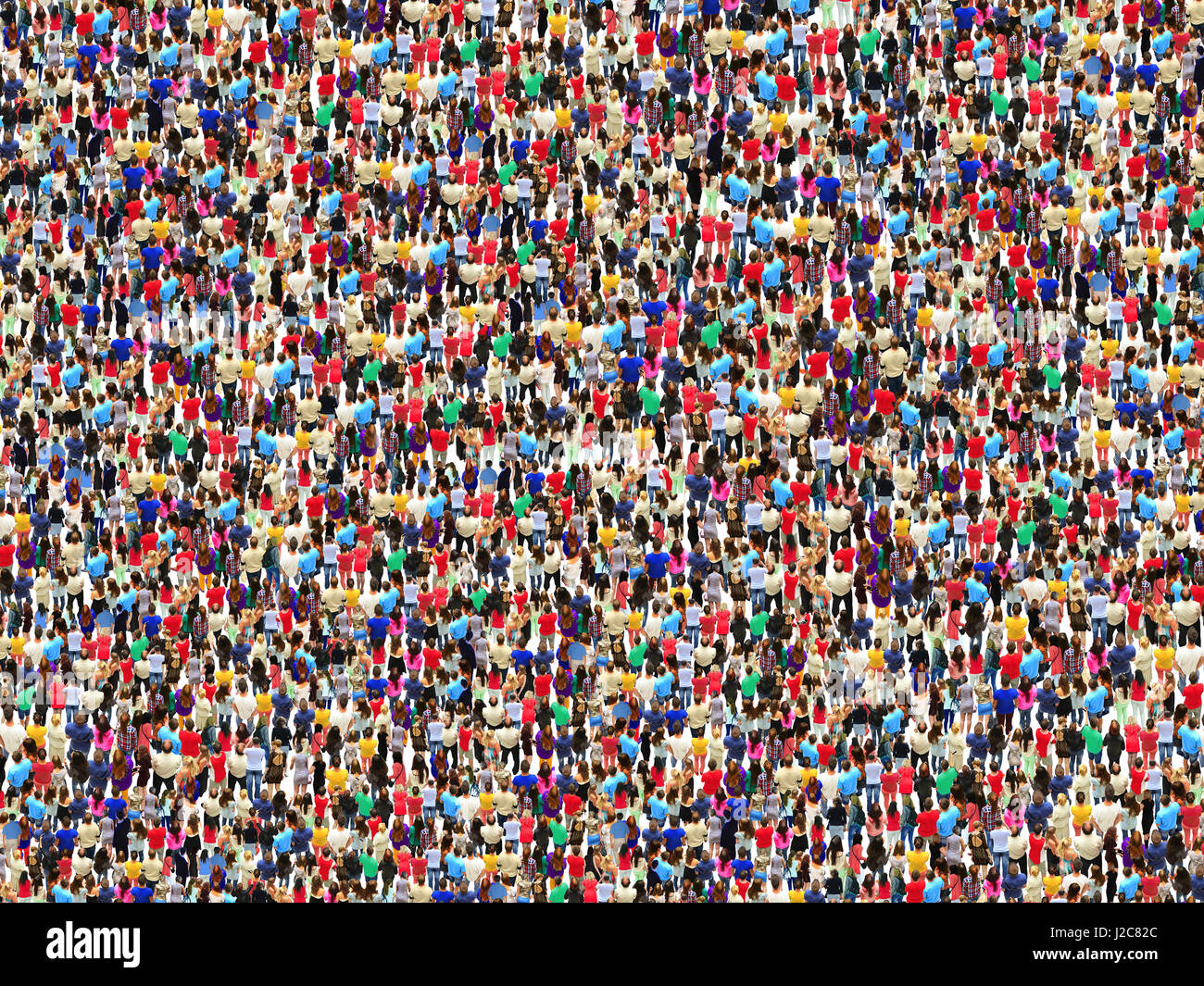 human crowd consisting of different bright people Stock Photo - Alamy