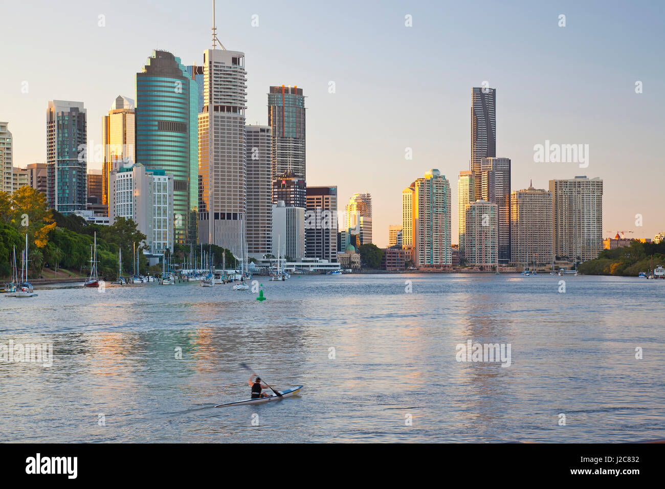 City center and central business district. Brisbane, Queensland ...