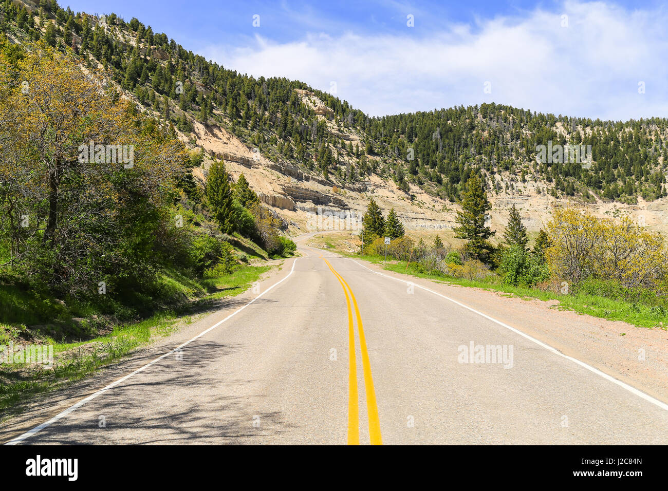 Colorado State Highway 139, called Douglas Pass Road, winding through ...