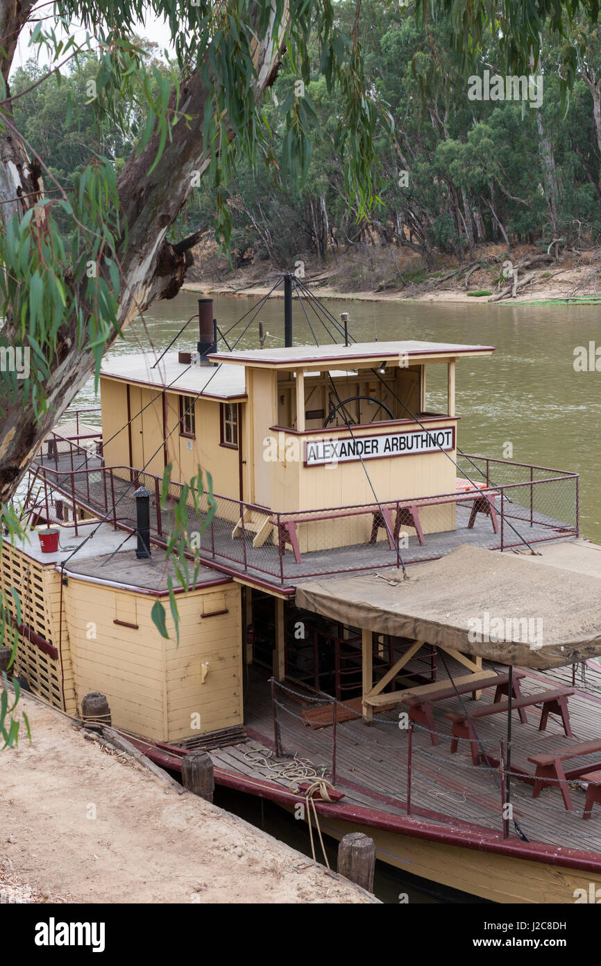Australia, Victoria, Echuca, Historic Port of Echuca, Murray River ...