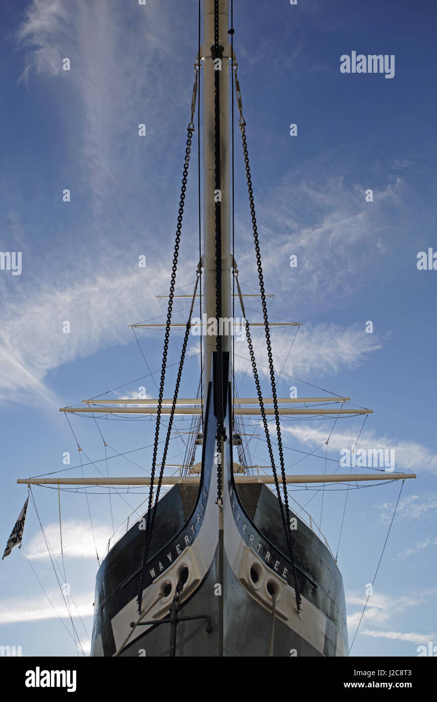 The Wavetree historic iron hulled sailing ship built in 1885 at South ...