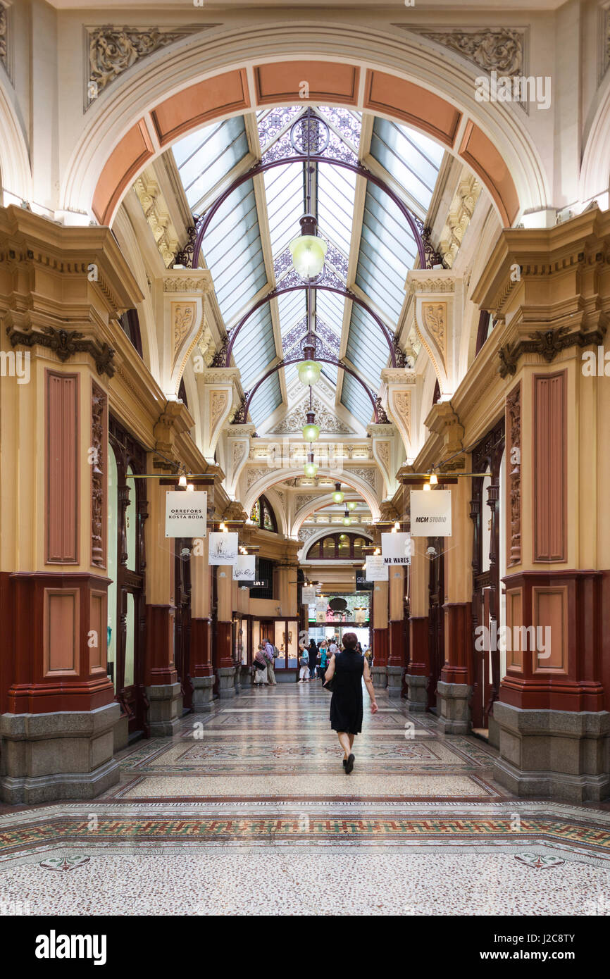 Australia, Victoria, Melbourne, The Block Arcade, interior Stock Photo ...
