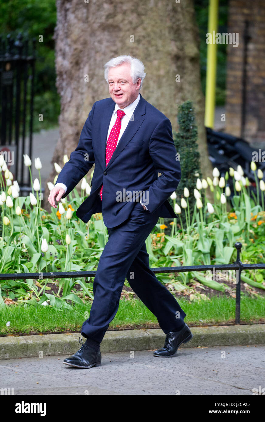David Davis,the Secretary for exiting the European Union, arrives at 10 ...
