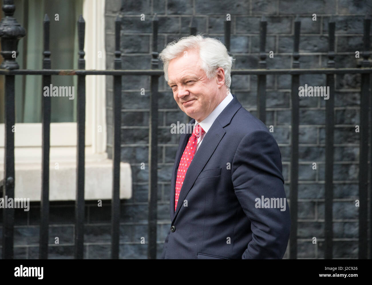 David Davis,the Secretary for exiting the European Union, arrives at 10 ...