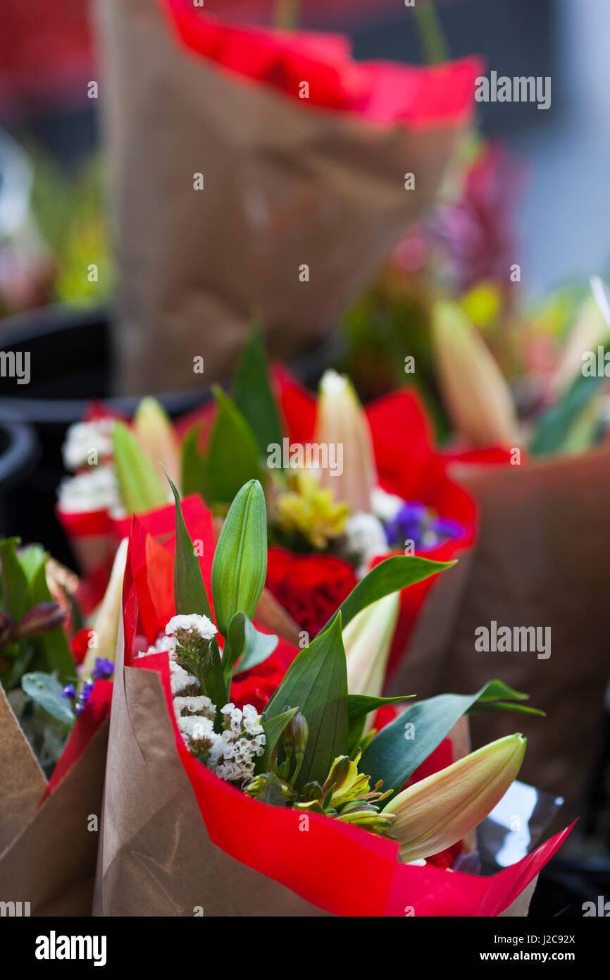 Australia, Victoria, Melbourne, Swanston Street, flower shop Stock ...