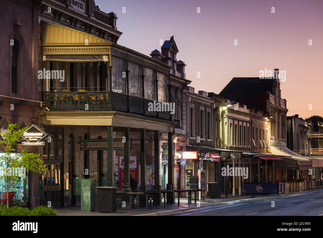 Australia, Adelaide, Rundle Street, buildings, dawn Stock Photo - Alamy
