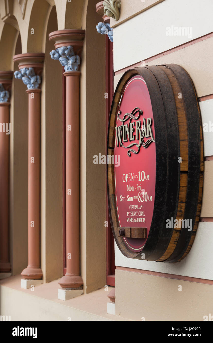 Australia, Barossa Valley, Angaston, wine bar sign Stock Photo - Alamy