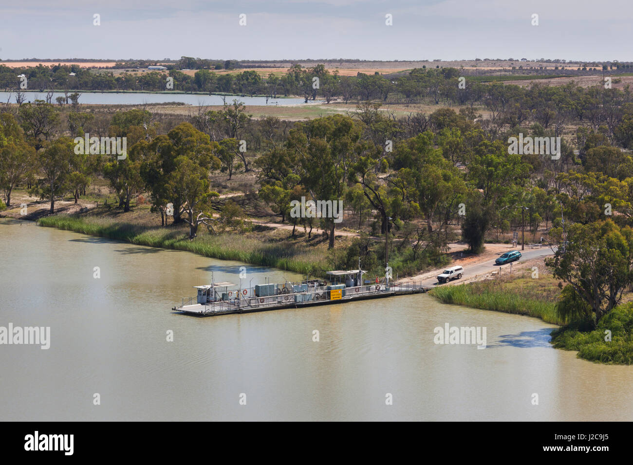 Australia, Murray River Valley, Waikerie, Murray River, river ferry ...