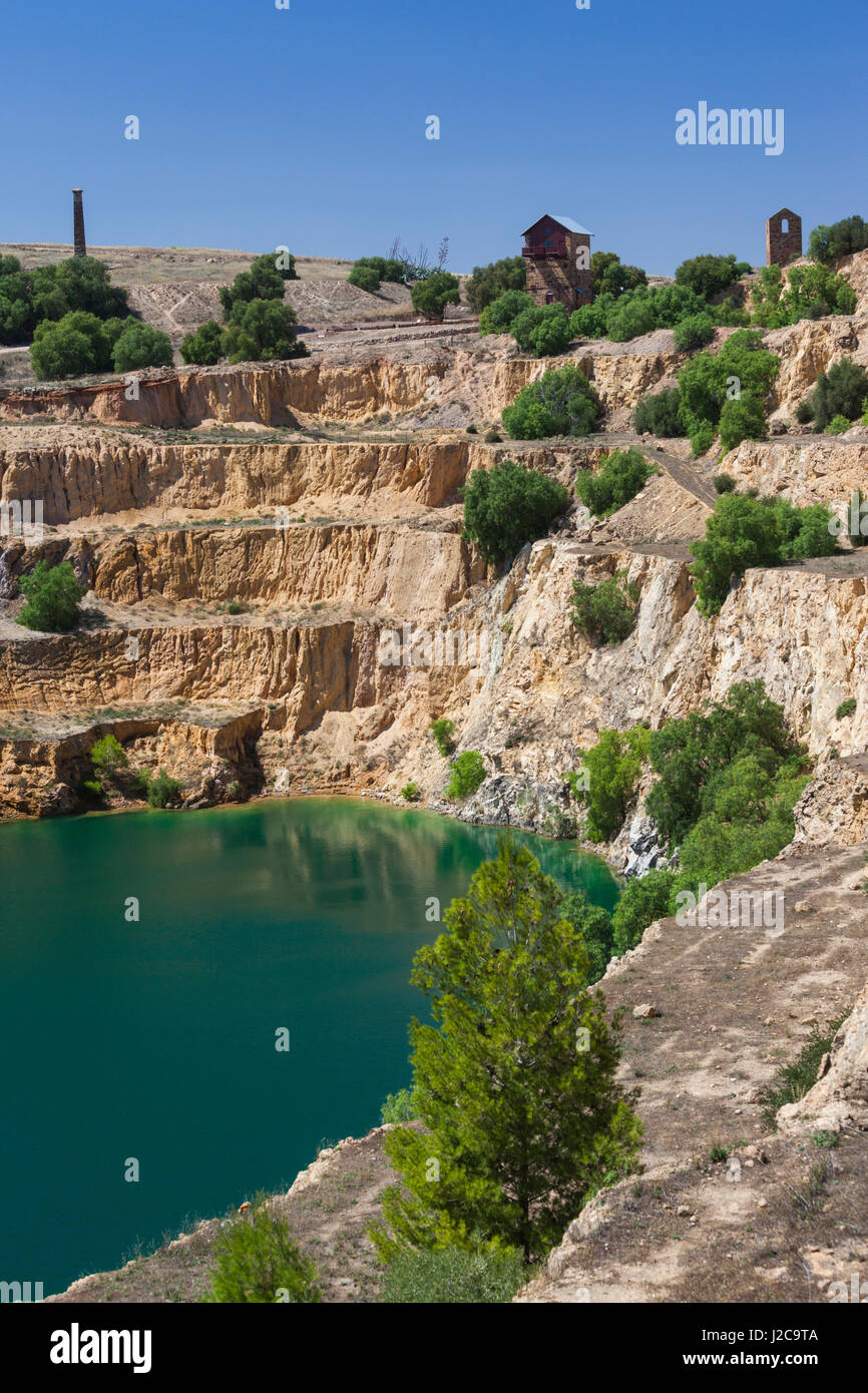 Australia, Burra, former copper mining town, Burra Mine pit Stock Photo ...