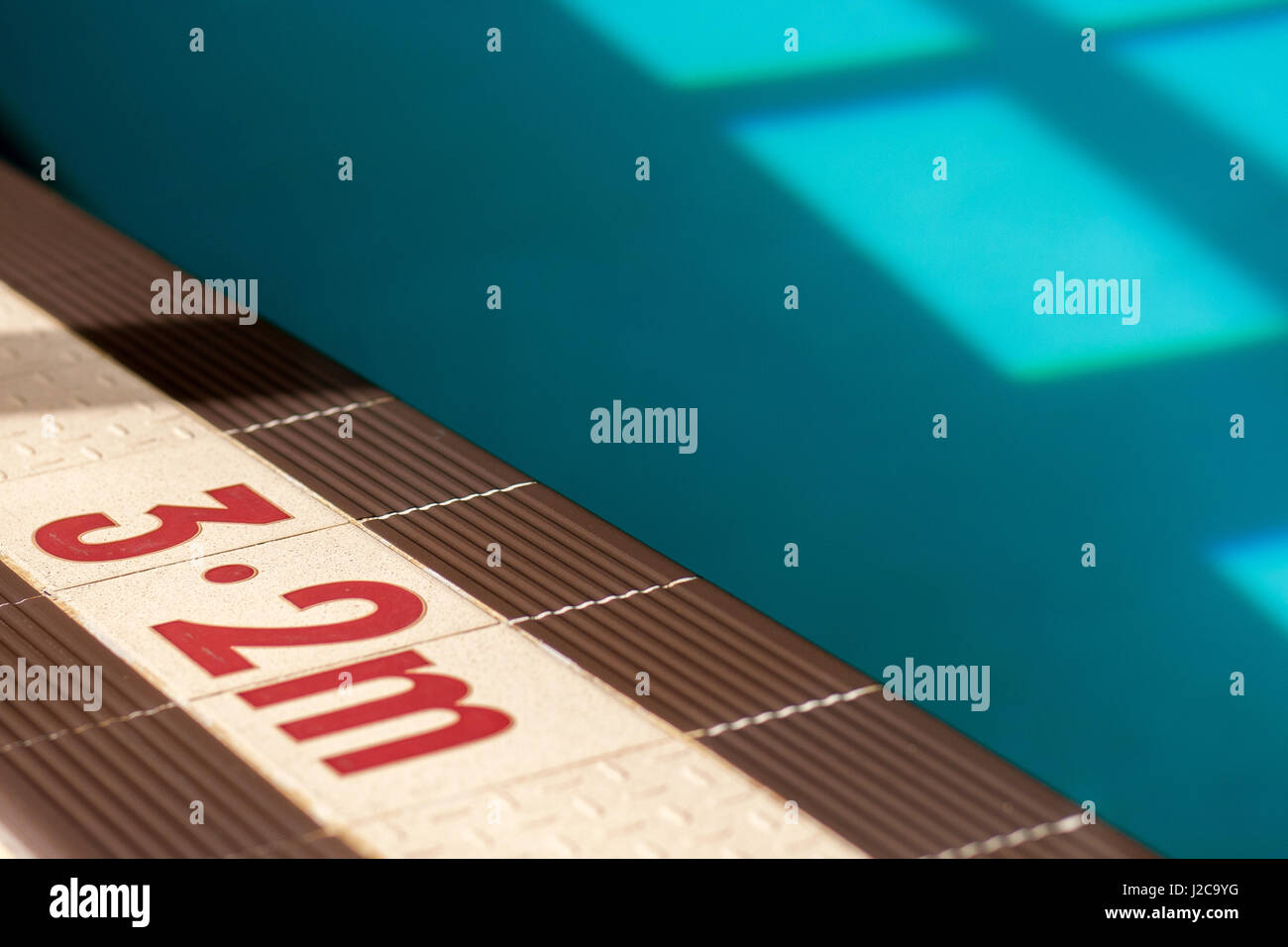 Swimming pool depth numbers hi-res stock photography and images - Alamy