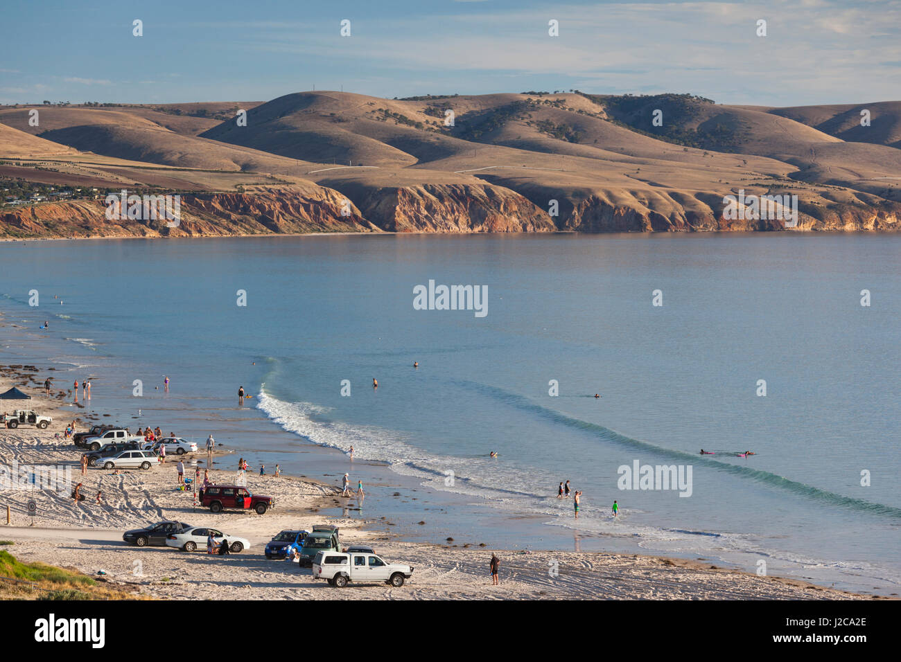 Australia, Fleurieu Peninsula, Aldinga Beach, elevated beach and cliff ...