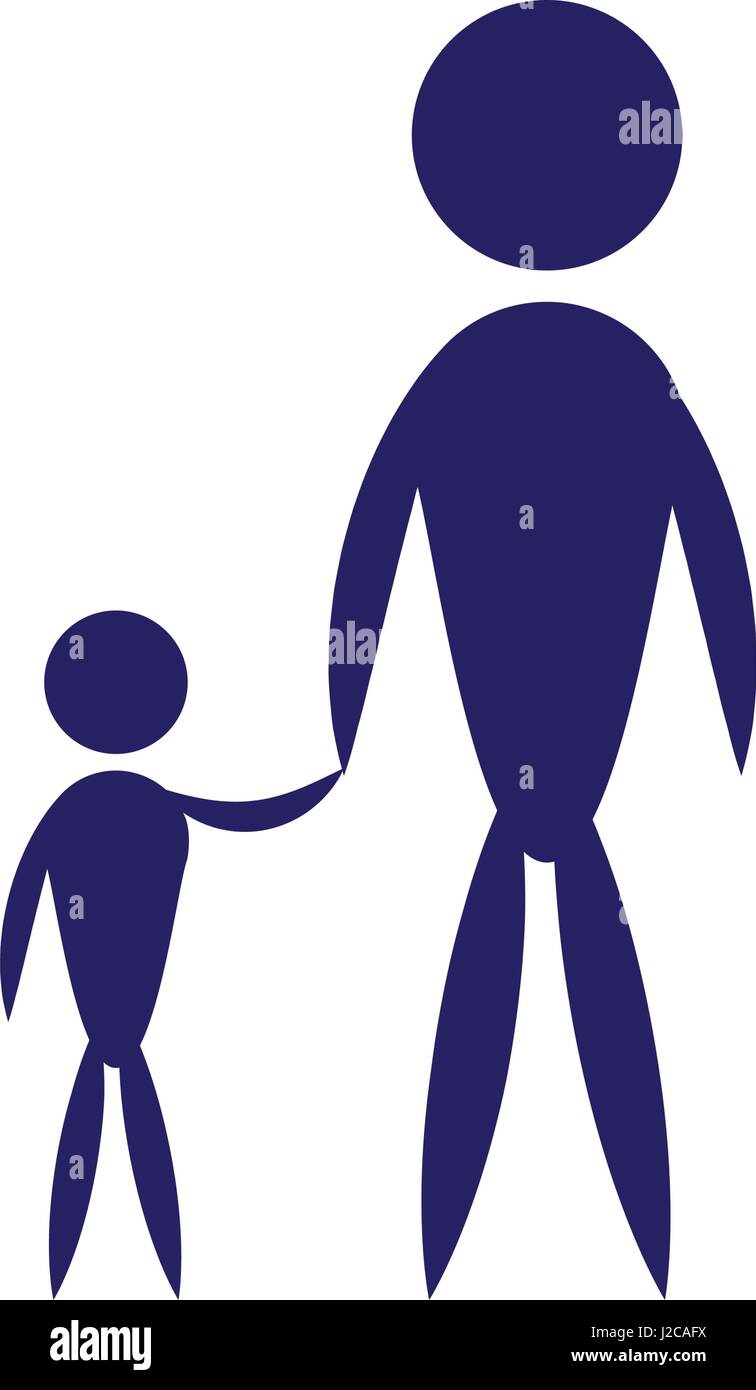 Father and son pictogram flat icon family concept Stock Vector Image ...